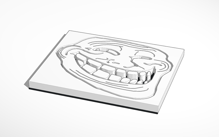 3D design Printable Troll face icon | Tinkercad