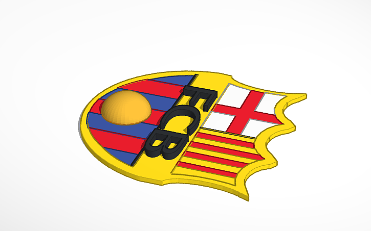 3D design Barcelona FC logo - Tinkercad
