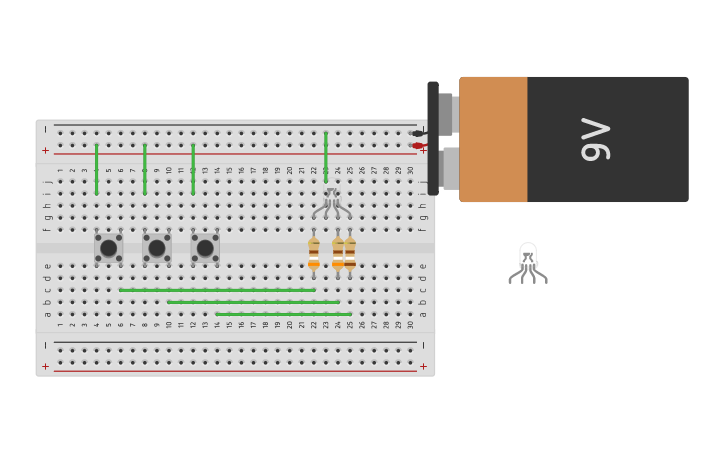 Circuit design configuración led RGB - Tinkercad