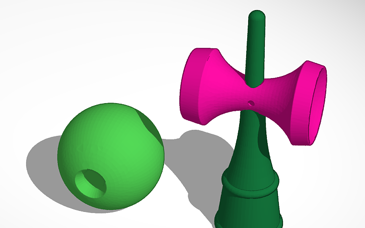 3D design Custom kendama - Tinkercad