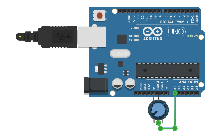Circuit design EXPERIMENT 7.F. GRAPHING WITH ARDUINO AND PROCESSING | Tinkercad