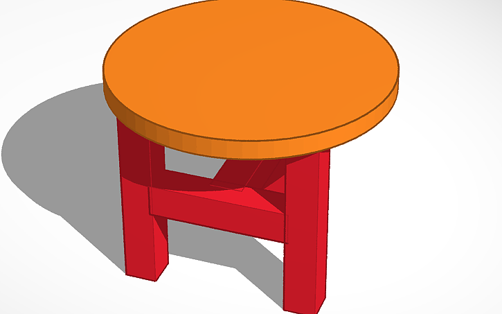3D design stool - Tinkercad