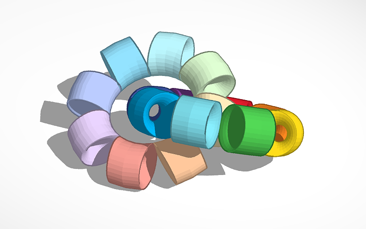 3D design toroidal tube chain | Tinkercad