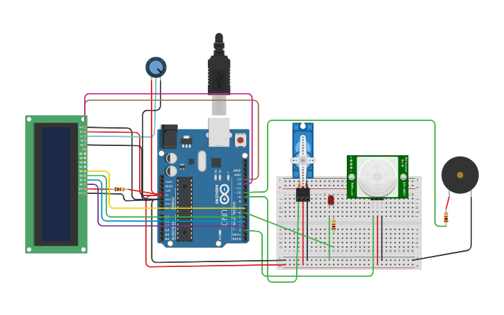 Circuit design projek D - Tinkercad