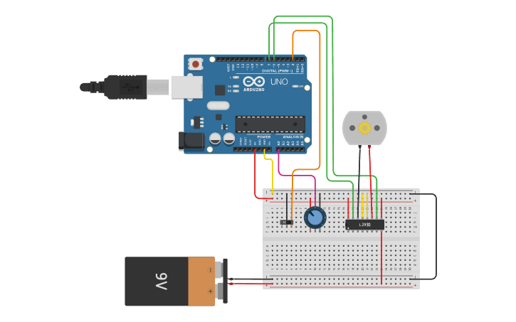 Circuit design 1462100076_Tugas Modul 4 - Tinkercad
