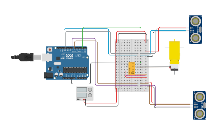Circuit design Arduino Cart Assignment - Tinkercad Circuit design Arduino Cart Assignment - Tinkercad