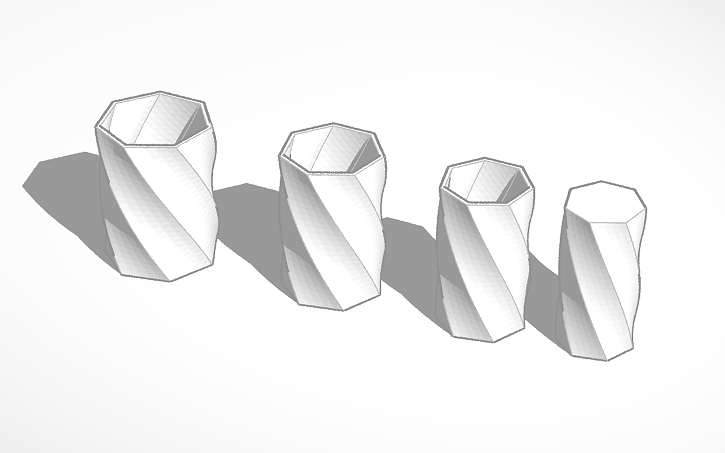 3D design twist container | Tinkercad