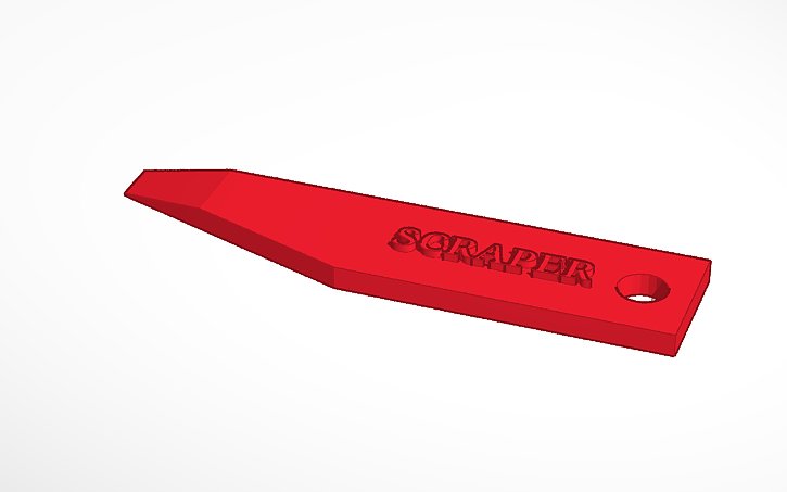 3D design scraper - Tinkercad