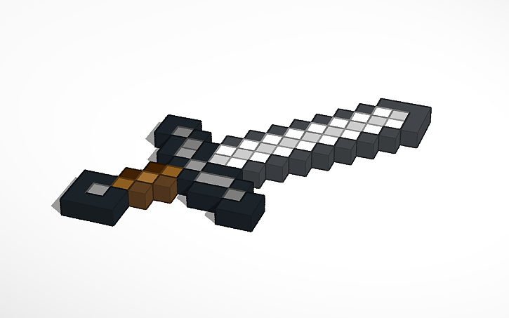 3D design Minecraft Iron Sword - Made by Fostrix - Tinkercad