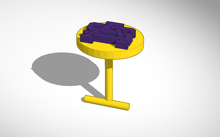 3D design purple knights- ian jackson- cuff link | Tinkercad