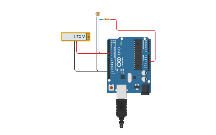Circuit Design Sensor De Luz Tinkercad 