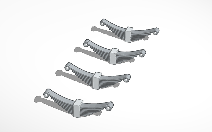 3D design Hudson 1-09 Leaf Spring Pack. - Tinkercad