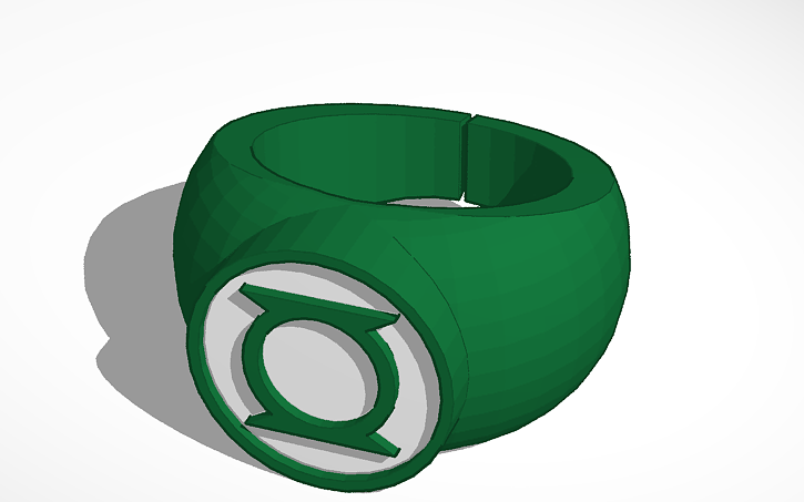 3D design Green Lantern ring - Tinkercad