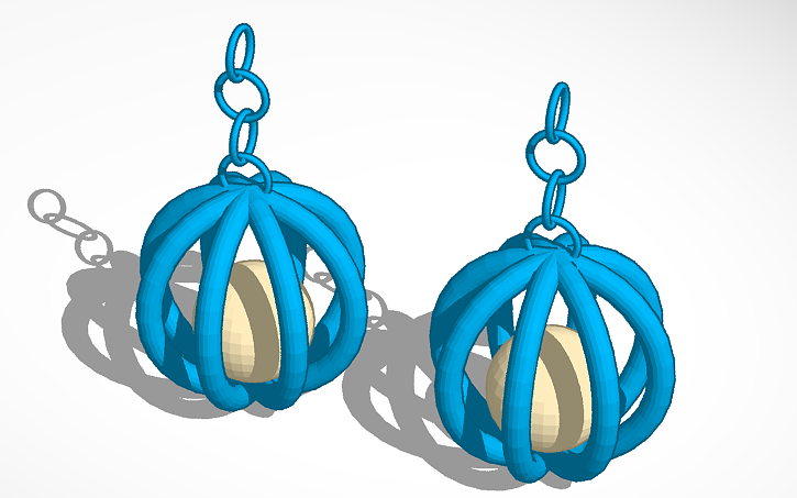 3D design Cool Earrings - Tinkercad