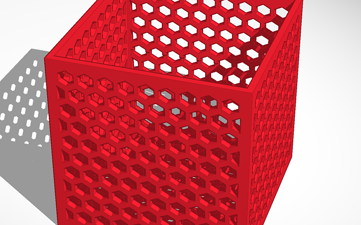 3D design mias hexagon box - Tinkercad