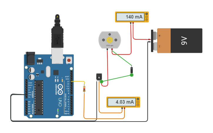 Circuit Design Motor Dc Controlado Por Arduino Tinkercad