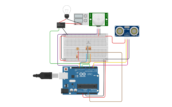 Circuit design Smart Home - Tinkercad