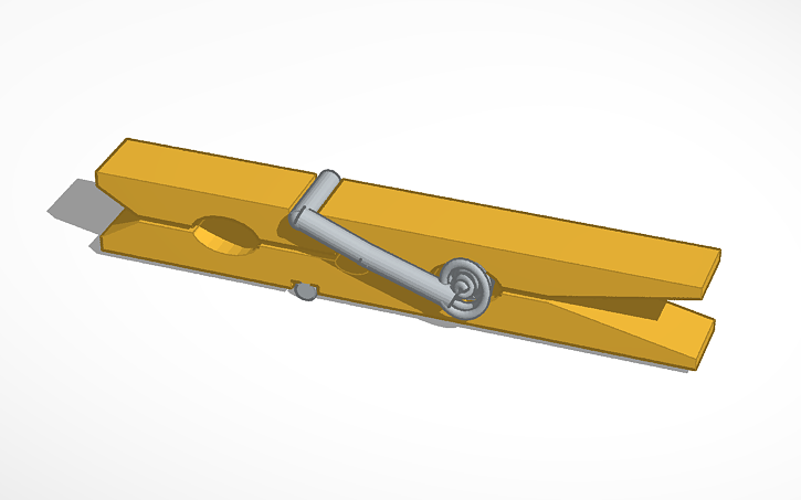 3D design Clothes Pin - Tinkercad