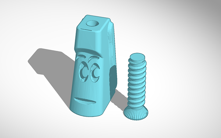 3D design SeeMeCNC Moai - Table Lamp Clamp - Tinkercad