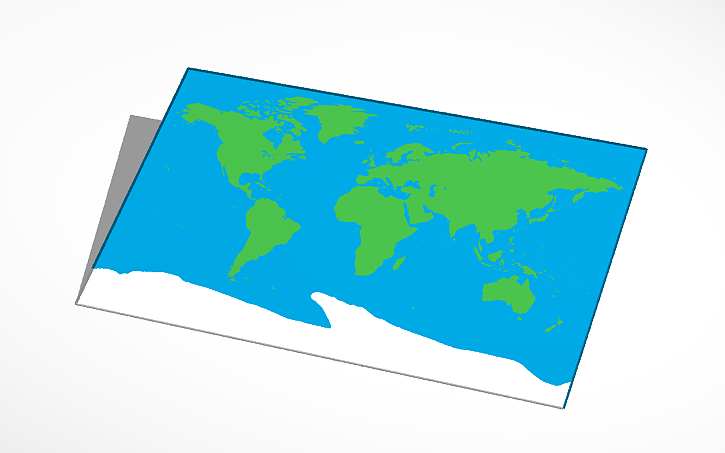 3D design World map ( Earth ) - Tinkercad
