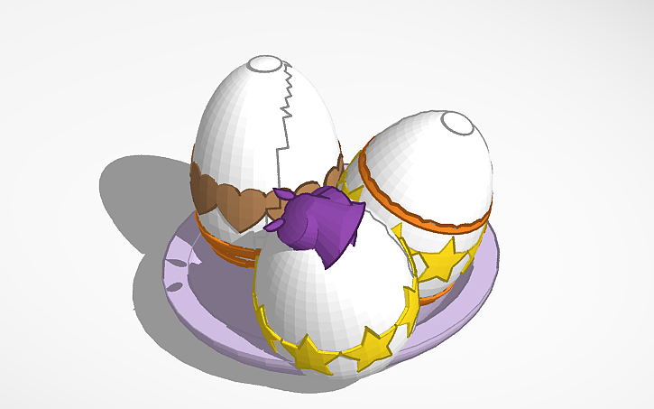 3D design eggs - Tinkercad