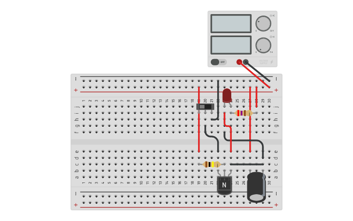 Circuit design Basic Transistor Circuit - Tinkercad