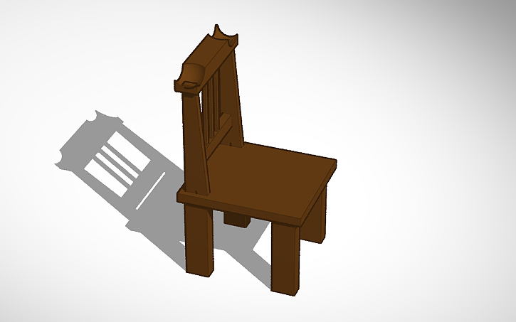 3D design Wooden Chair | Tinkercad