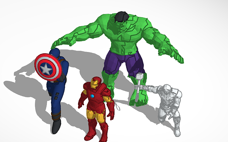 3D design the avengers - Tinkercad