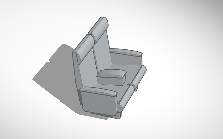3D design FINAL first class DC-8 seats - Tinkercad