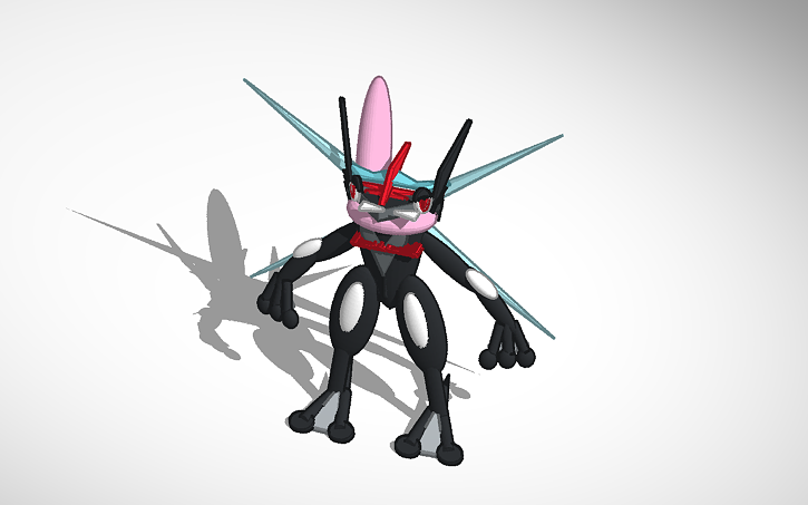 3D design Shiny Ash Greninja - Tinkercad