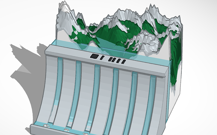 3D design Dam - Tinkercad