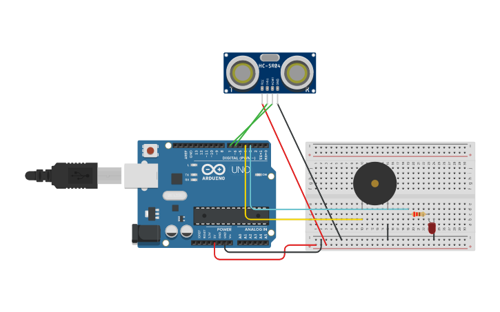 Circuit design SONAR_4 | Tinkercad