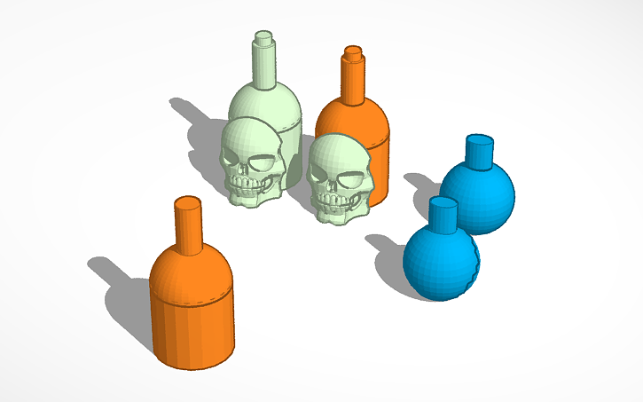 3D design bottles - Tinkercad