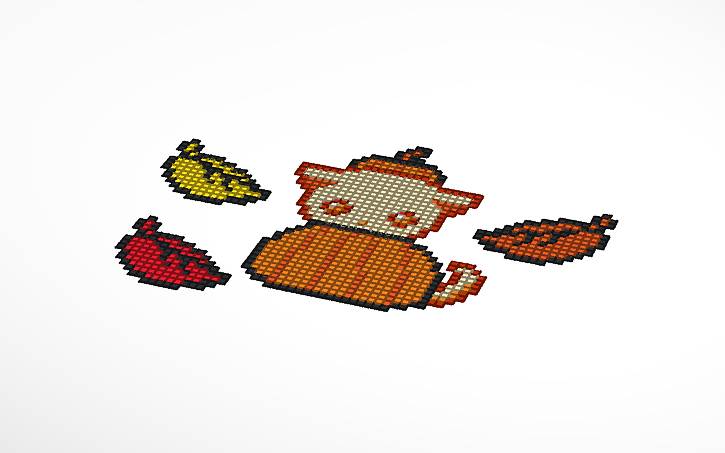 3D design Happy Fall Y'all! [Contest Entry] (Pippy the Pumpkin Cat ...