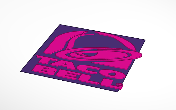 3D design logo de taco bell - Tinkercad