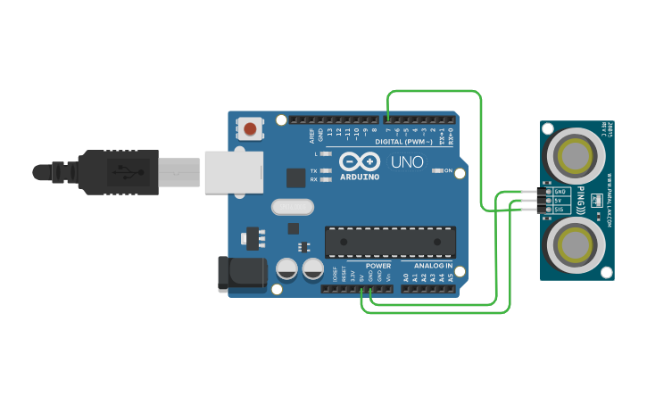 Circuit design Arduino και Ultrasonic serial Monitor | Tinkercad Circuit design Arduino και Ultrasonic serial Monitor | Tinkercad
