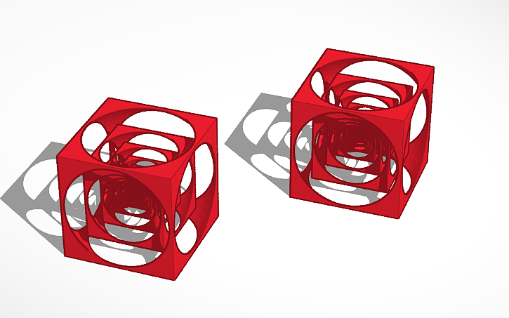 3D design cube (you will never get to the center) - Tinkercad
