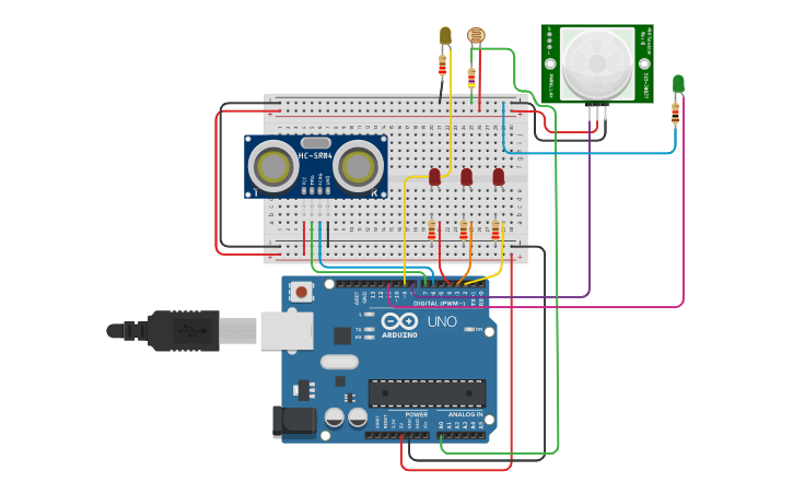Circuit design RIP, Photo, Ultrasonic Distance Sensor | Tinkercad