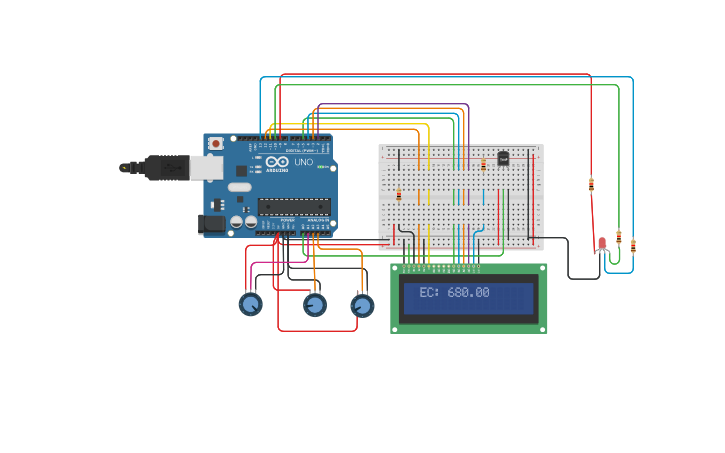 Circuit Design Iot Lab Smart Water Quality Monitoring System Tinkercad