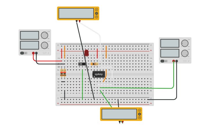 Circuit design OAmp Buffer CC - Tinkercad