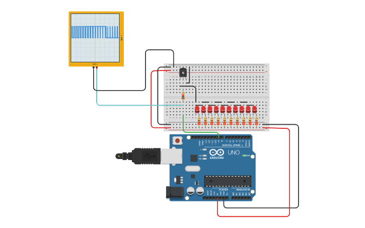 Circuit design Эксперимент №6 "Пульсар". Учебник Амперки - Tinkercad