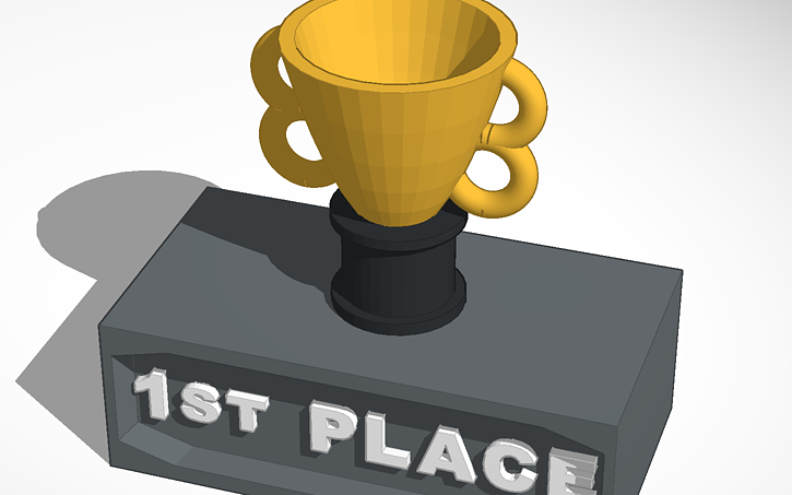 3D design 1st Place trophy - Tinkercad