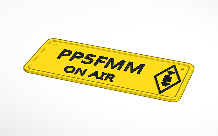 3D design CallSign Plate PP5FMM | Tinkercad