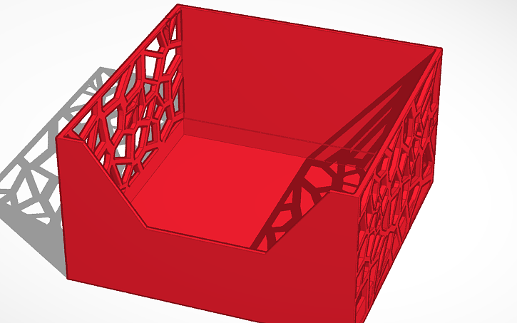 3D design shelf box - Tinkercad