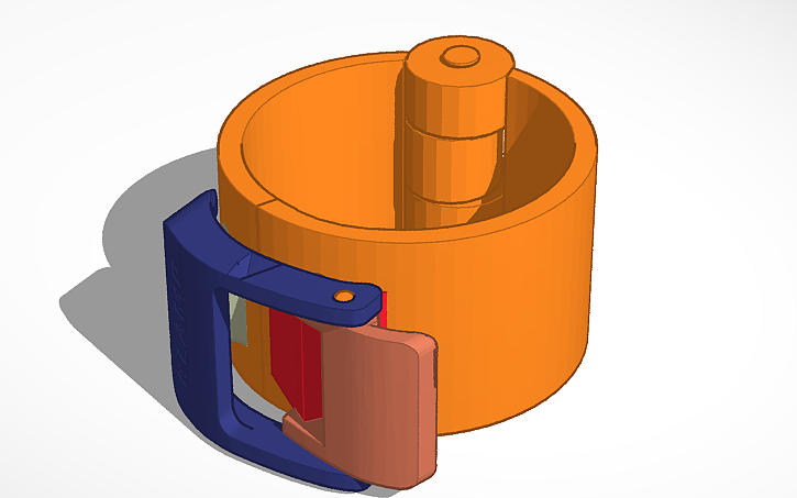 3D design print in place clamp - Tinkercad