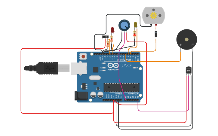 Circuit design Proyecto final - Tinkercad