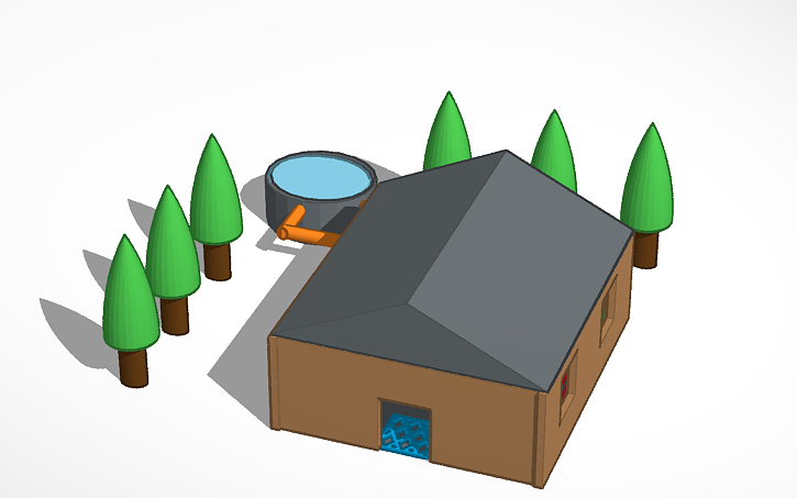 3D design Rain Water Harvesting - Tinkercad