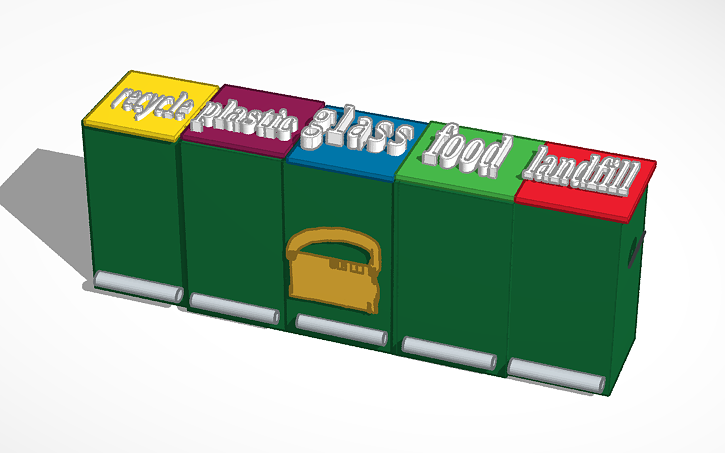 3D design Copy of stem rubbish bins - Tinkercad