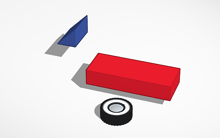 3D design Sim Lab Axle Tutorial car with wheels - Tinkercad