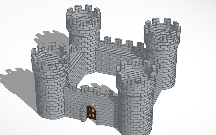 3D design Castle wall - Tinkercad
